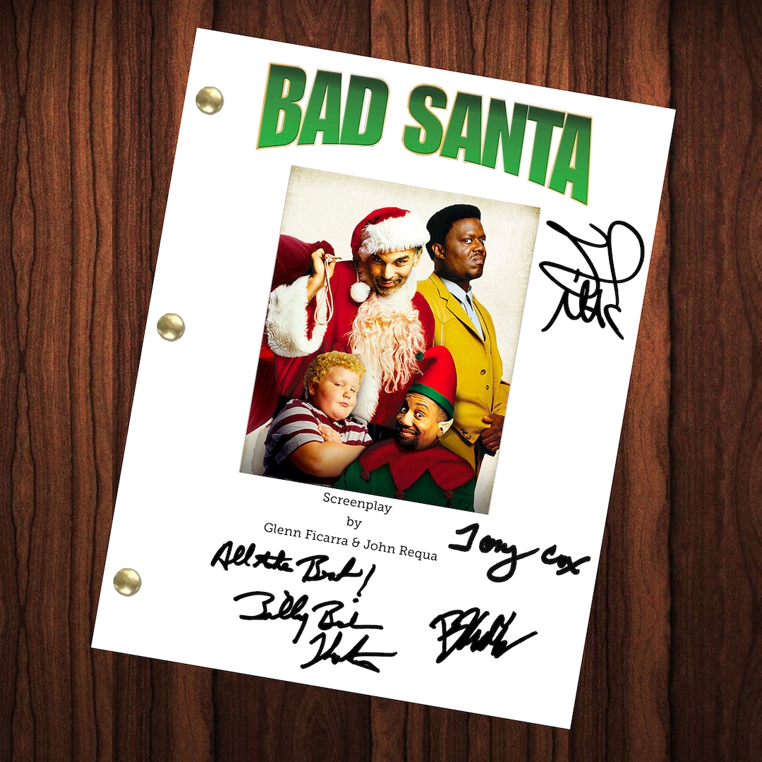 Bad Santa Movie Signed Autographed Script Full Screenplay Full Script ...