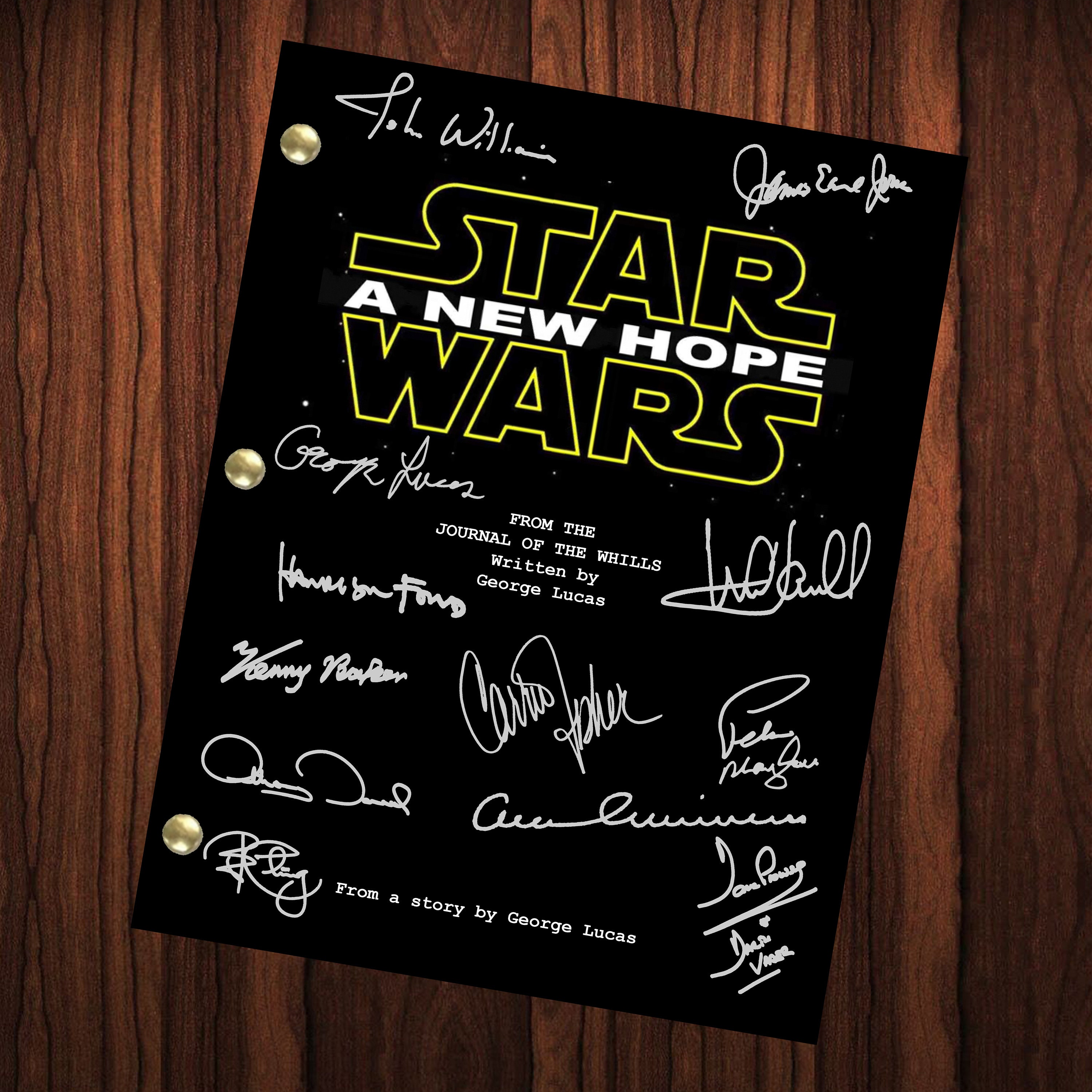 Star Wars A New Hope Movie Script Autographed Signed Reprint Full ...