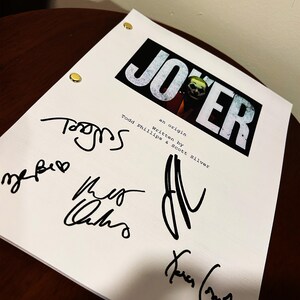 Joker Movie Signed Autographed Script Full Screenplay Full Script ...