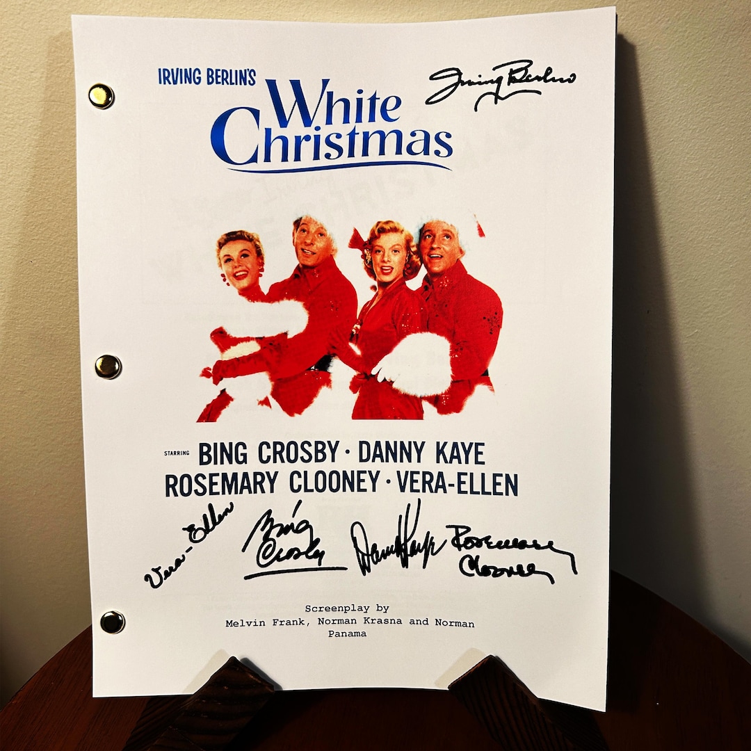 White Christmas Movie Autographed Signed Script Reprint Bing Crosby ...