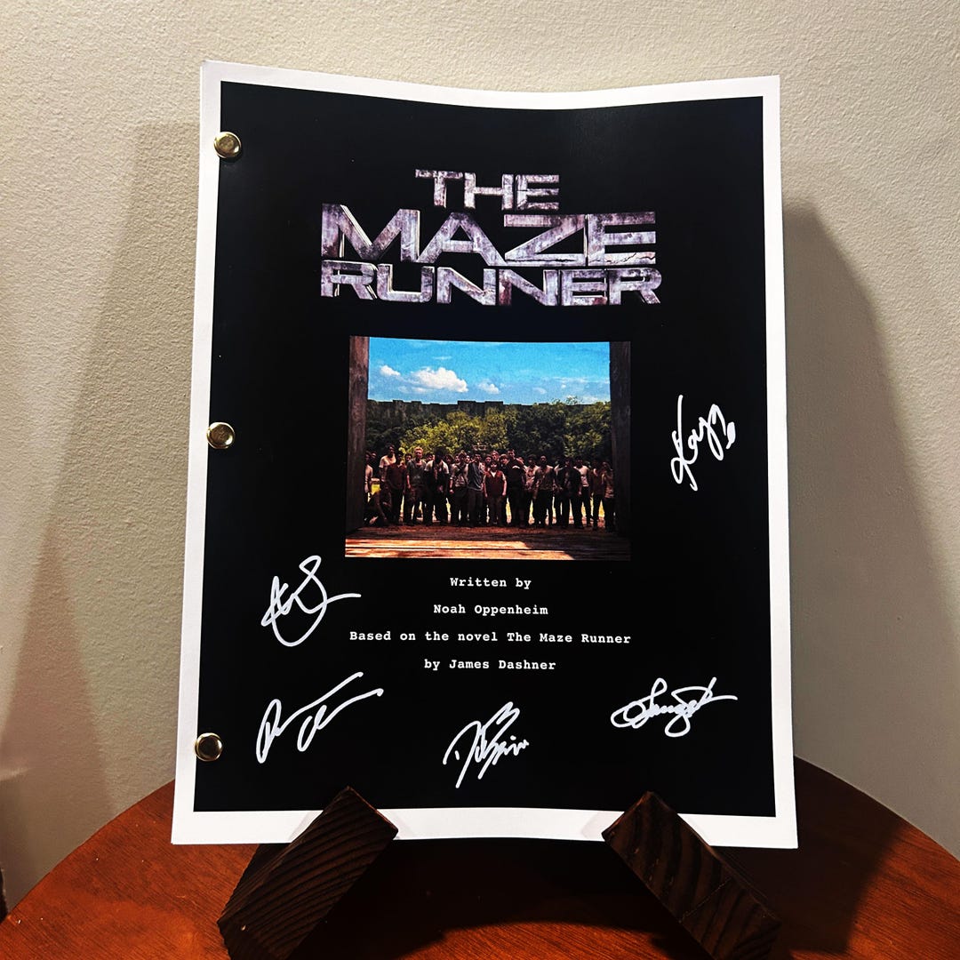 The Maze Runner Signed Autographed Script Full Screenplay Full Script ...