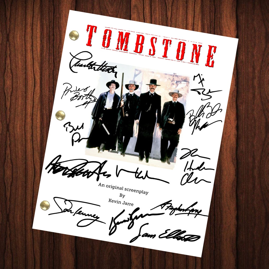 Tombstone Movie Signed Autographed Script Full Screenplay Full Script ...