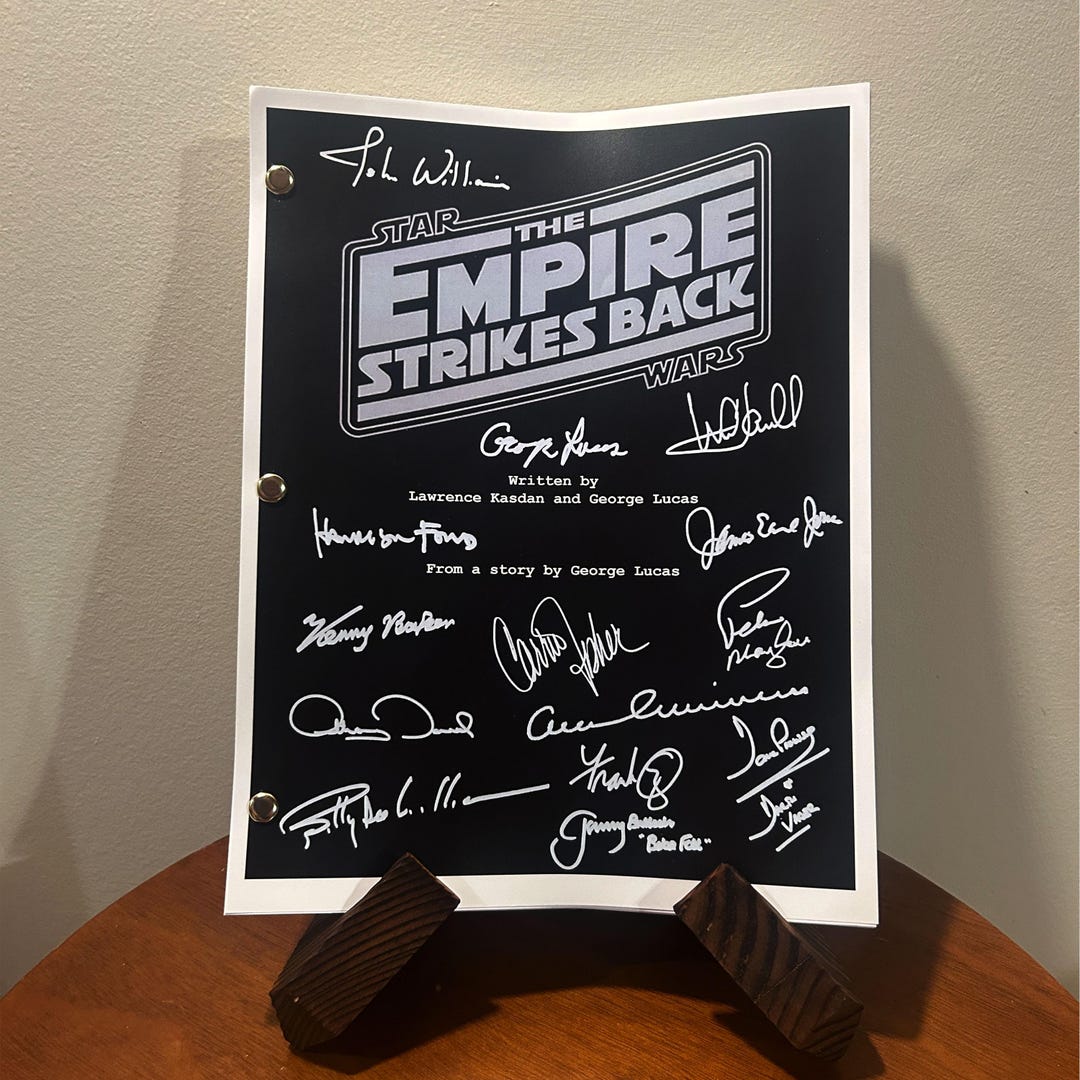 Star Wars Movie Script Autographed Signed Reprint Full Screenplay Full ...