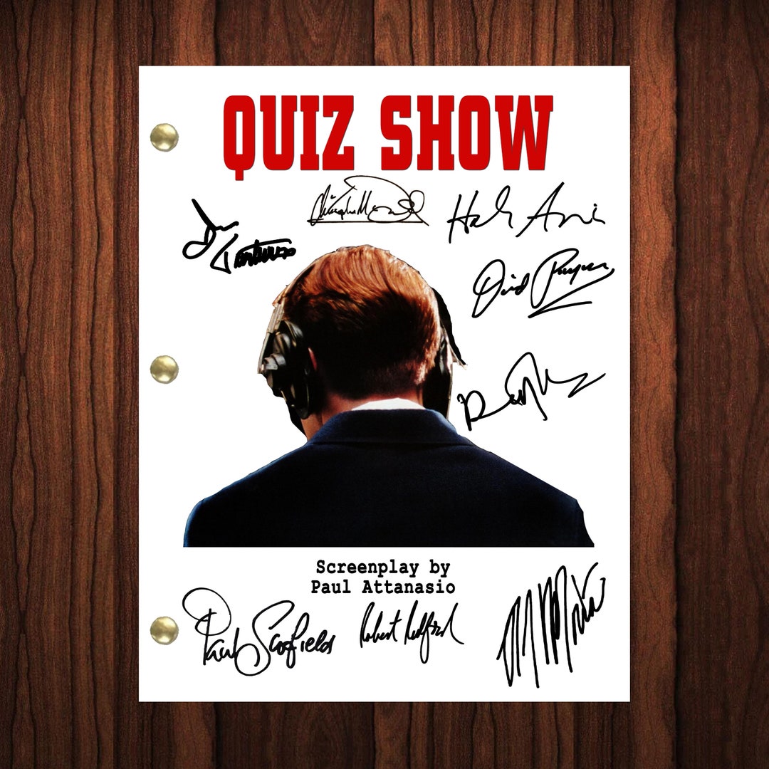 Programa de preguntas Guión de película firmado y autografiado ...