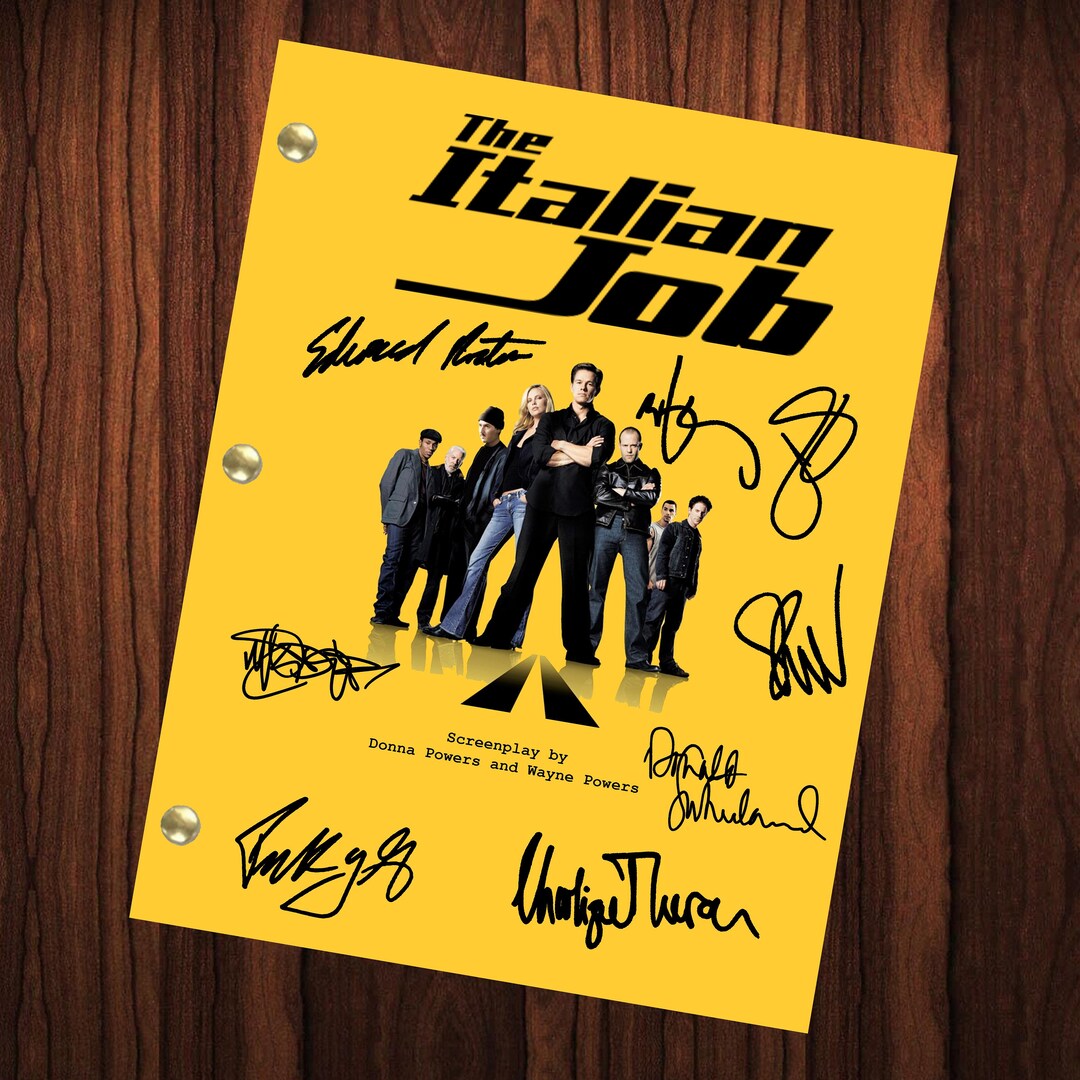 The Italian Job Movie Autographed Signed Script Reprint Mark Wahlberg ...