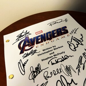 Avengers Endgame Signed Autographed Script Full Screenplay Full Script ...