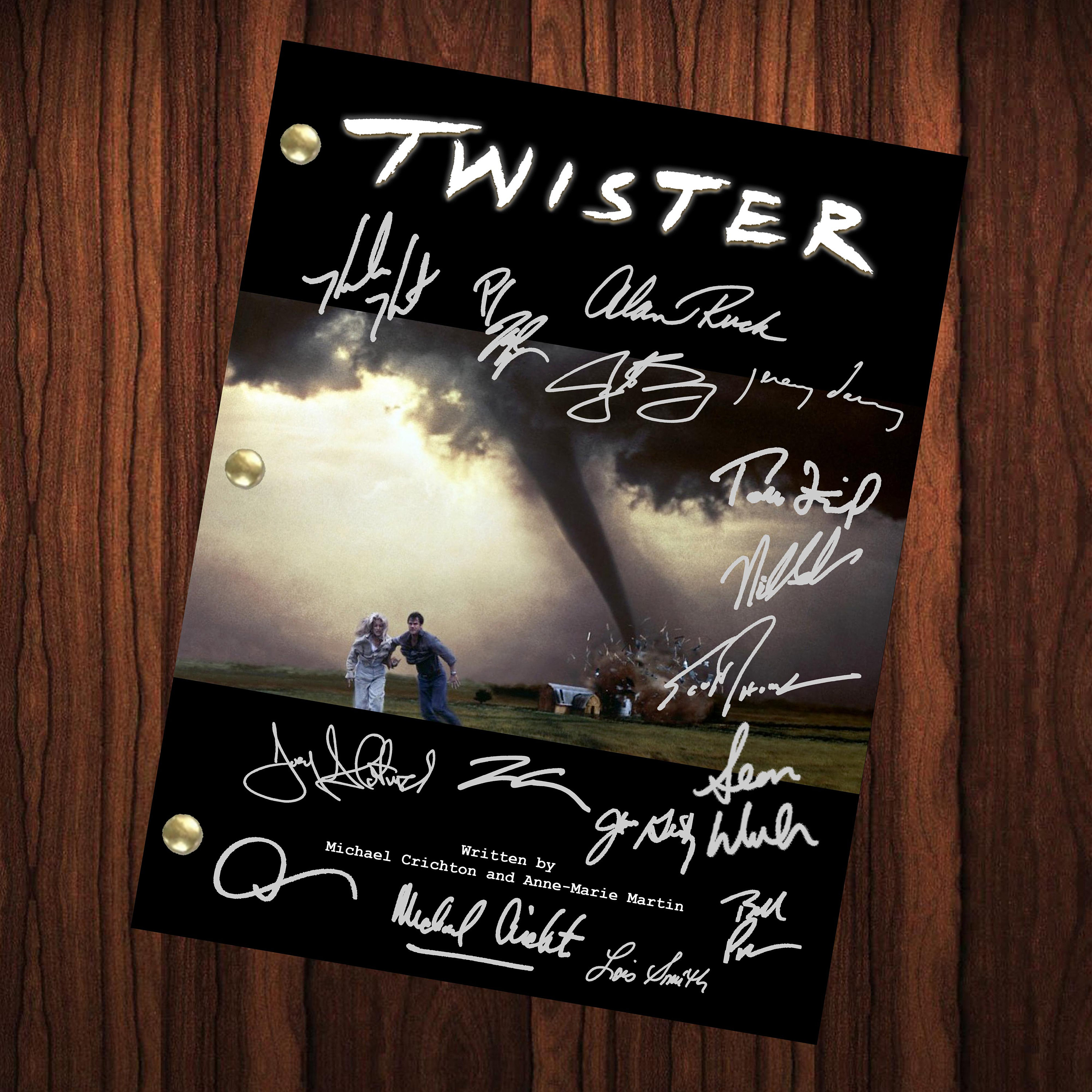 Twister Autographed Signed Script Reprint Twister Movie Cast Signed ...