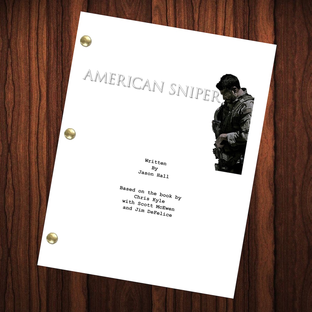American Sniper Movie Script Reprint Full Screenplay Full Script - Etsy