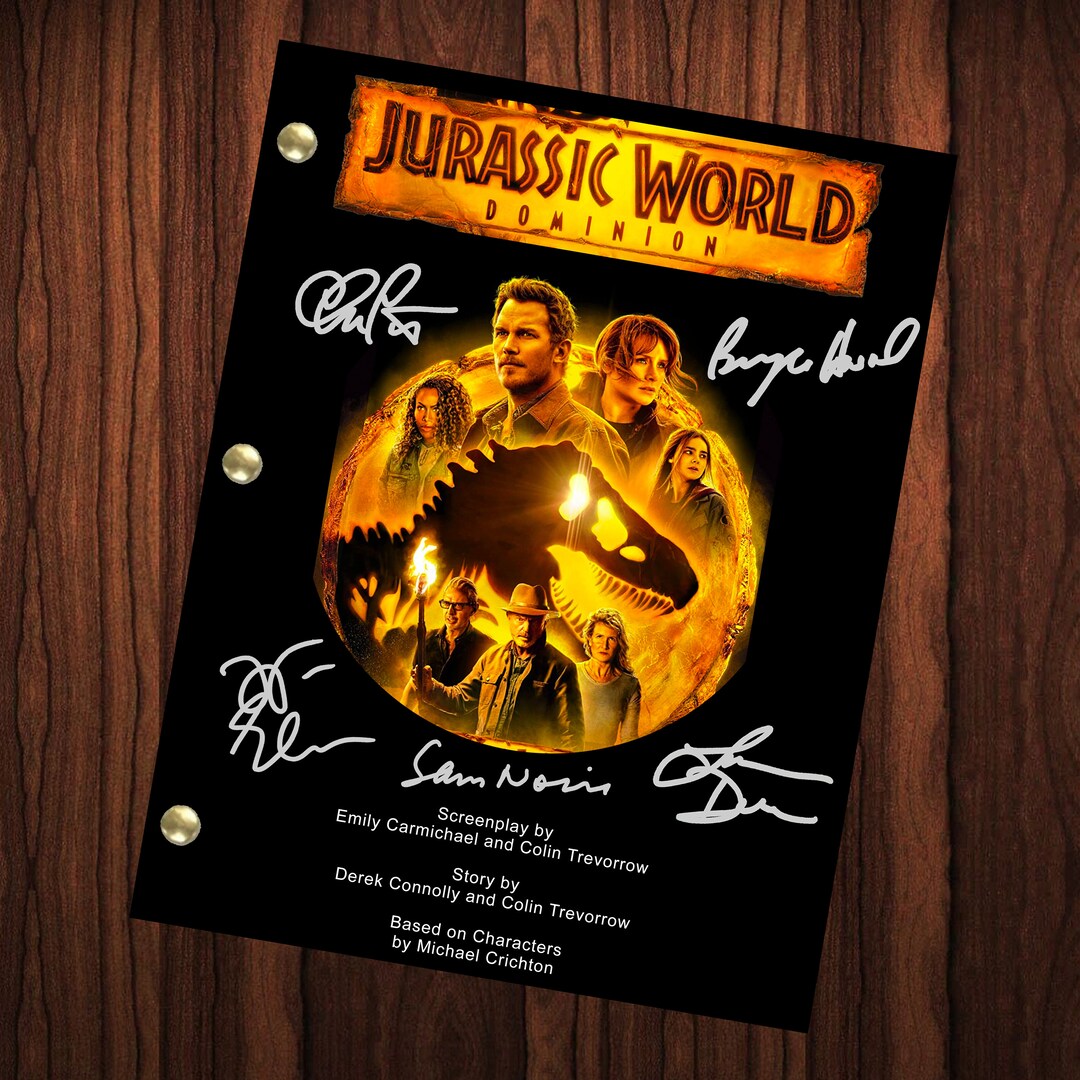 Jurassic World Dominion Signed Autographed Script Full Transcript ...