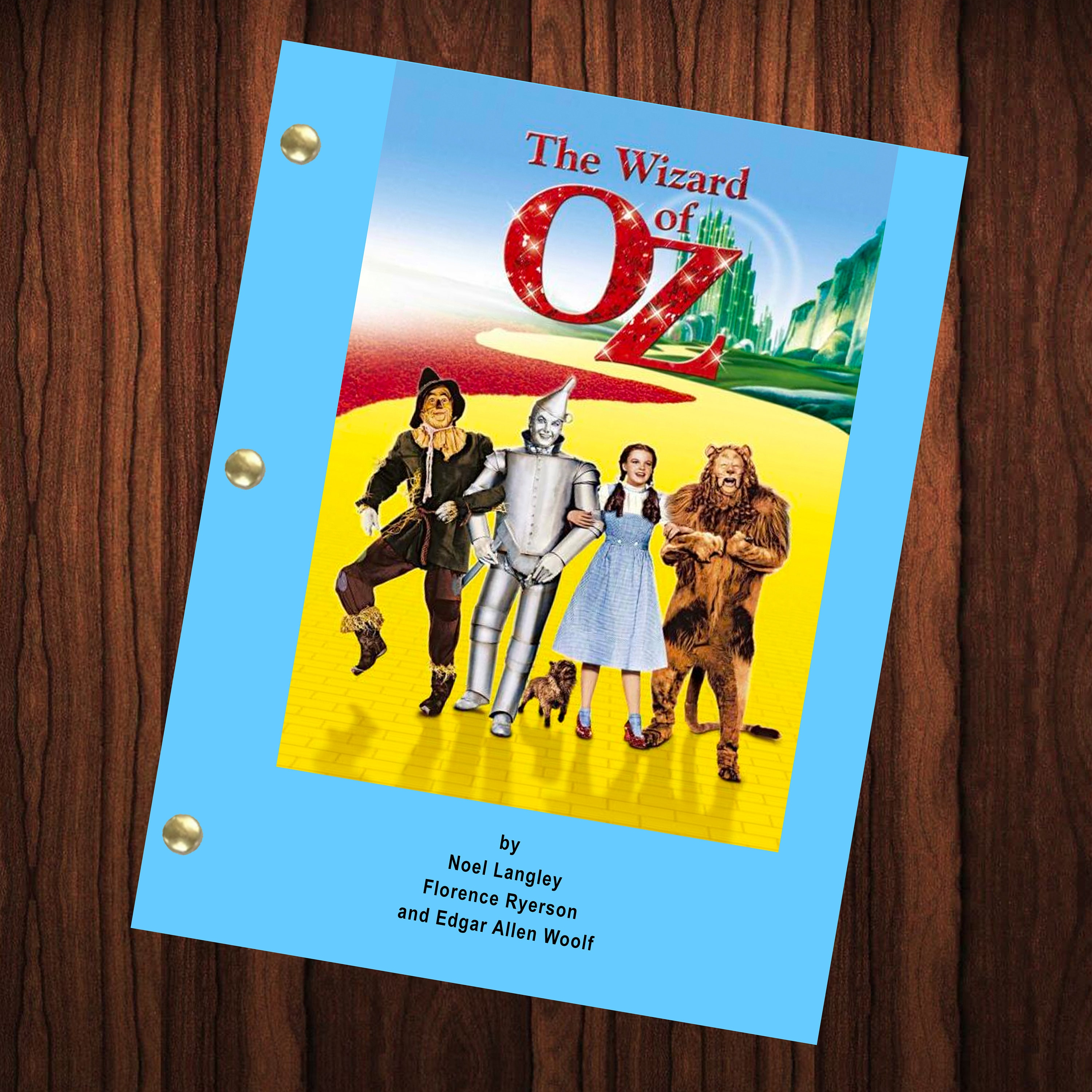 The Wizard of Oz Movie Script Reprint Full Screenplay Full Script Judy ...