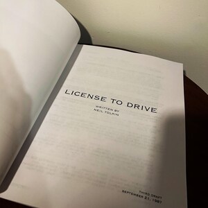 License to Drive Movie Signed Autographed Script Full Screenplay Full ...