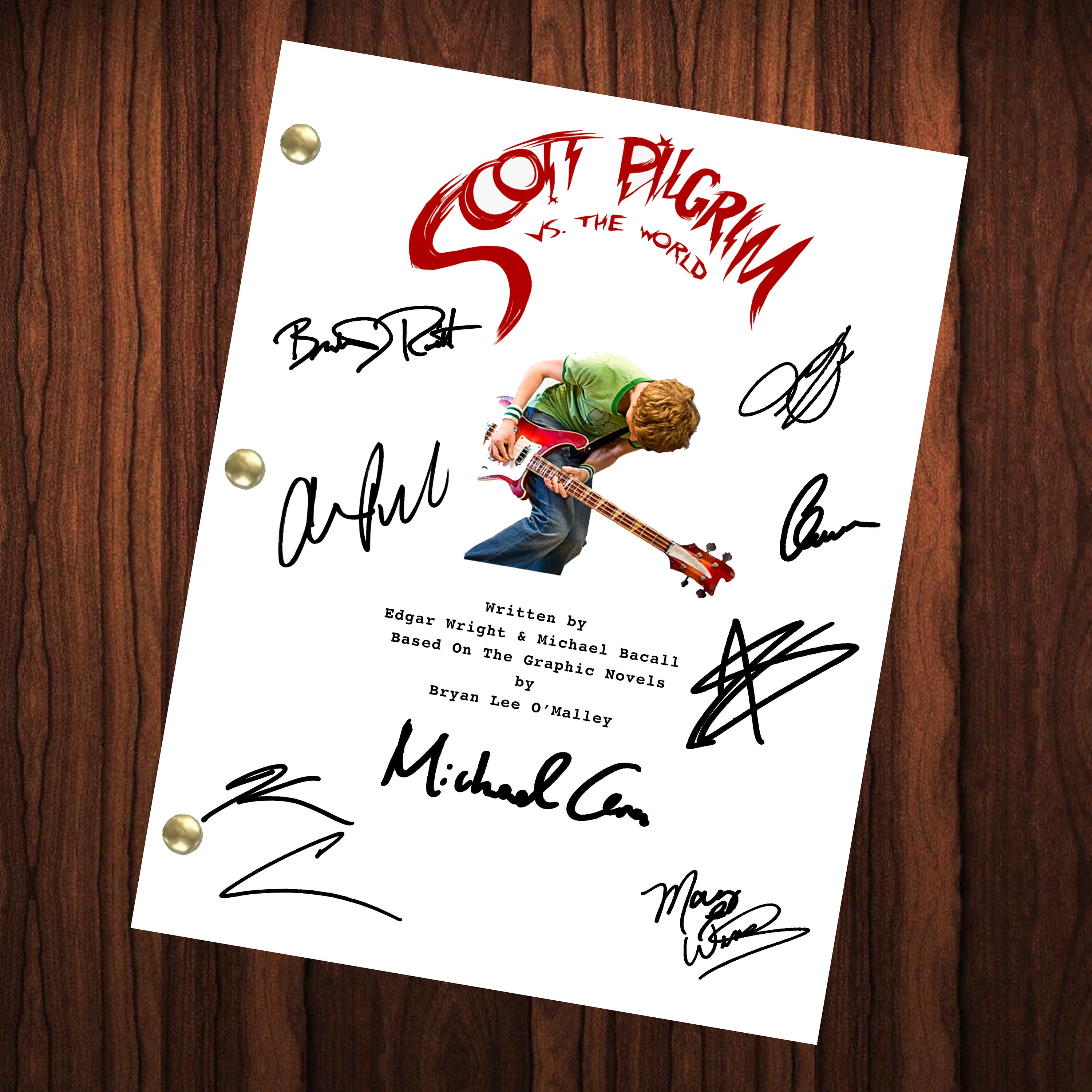 Scott Pilgrim Vs. the World Autographed Signed Movie Script Reprint ...