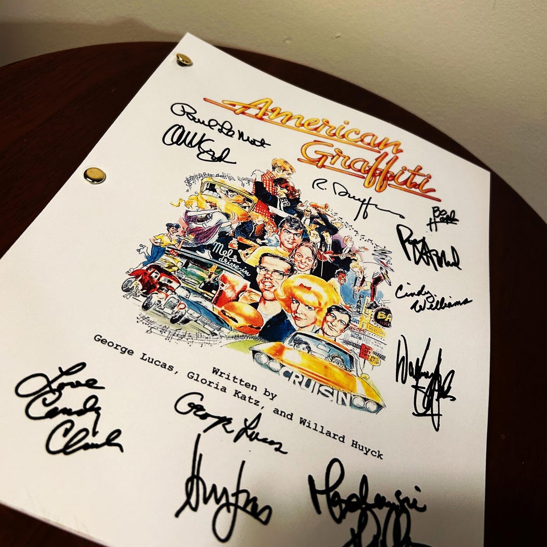 American Graffiti Movie Autographed Signed Script Reprint Richard ...