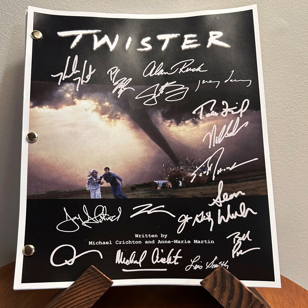 Twister Autographed Signed Script Reprint Twister Movie Cast Signed ...