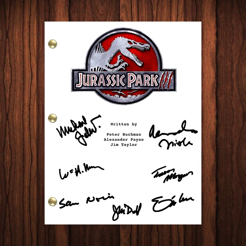 Jurassic Park III Signed Autographed Script Full Screenplay Full Script ...