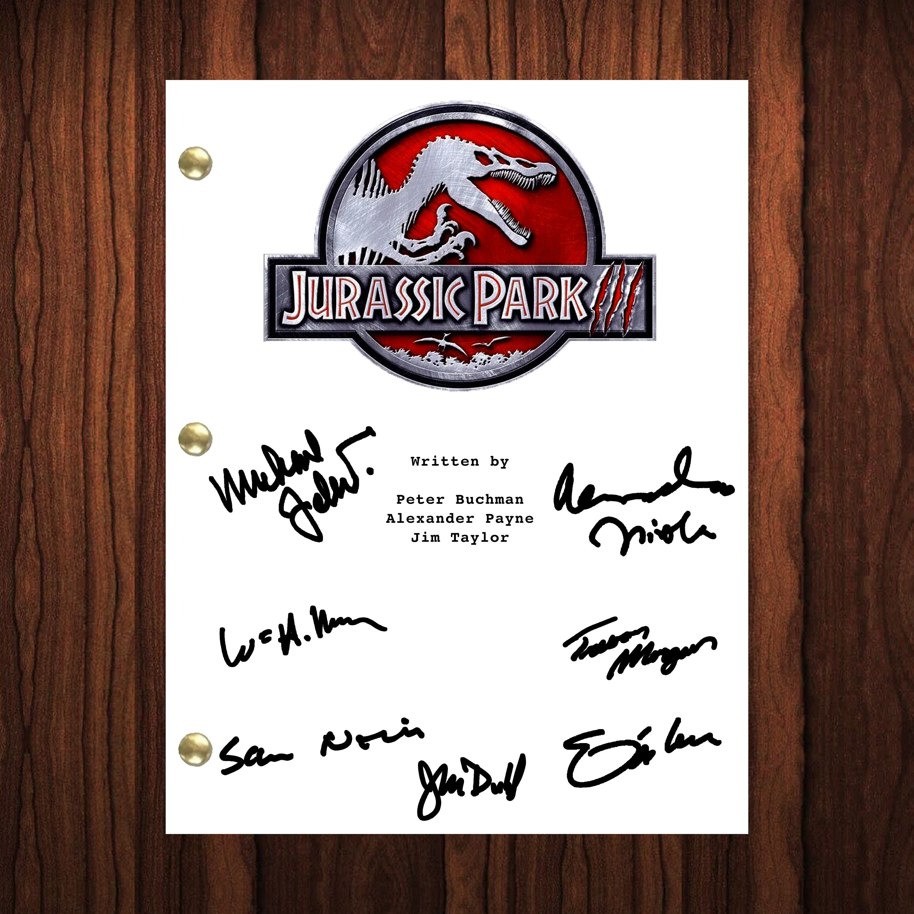 Jurassic Park III Signed Autographed Script Full Screenplay - Etsy