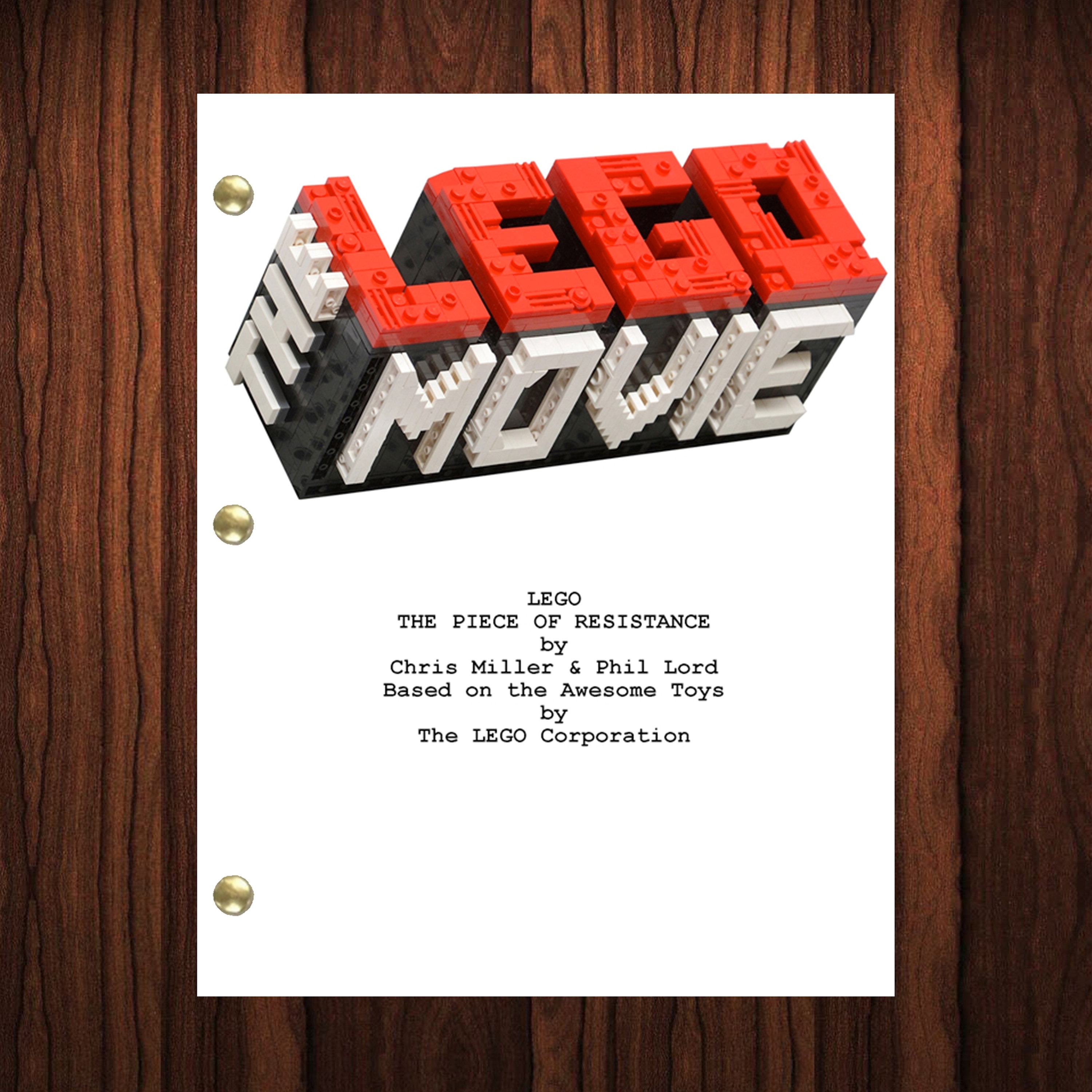 The Lego Movie Script Reprint Full Screenplay Will Arnett - Etsy