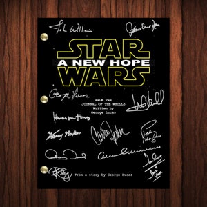 Star Wars A New Hope Movie Script Autographed Signed Reprint Full ...