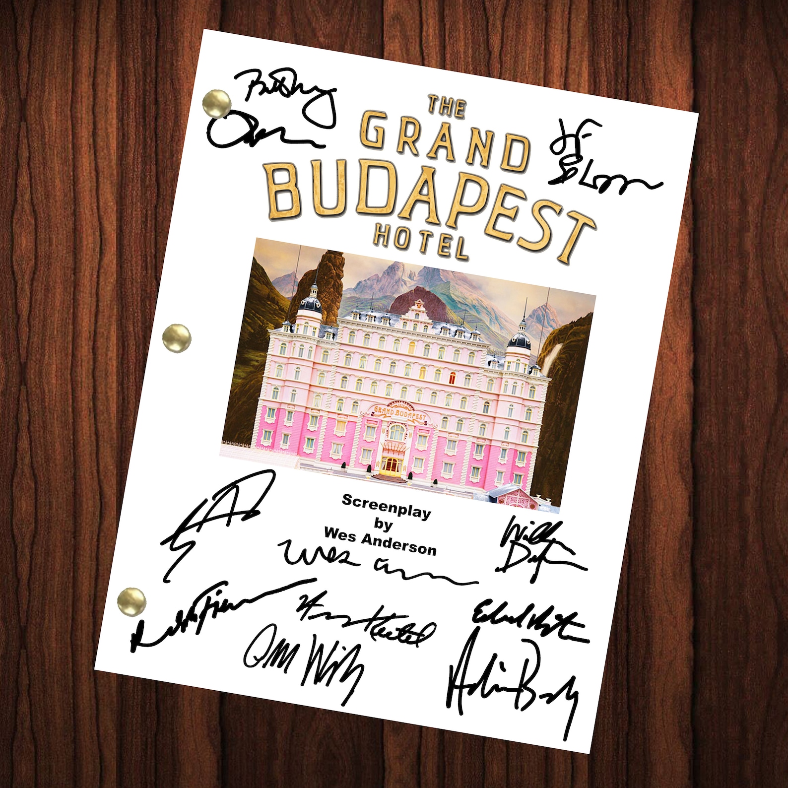 The Grand Budapest Hotel Signed Autographed Script Full Screenplay Full ...