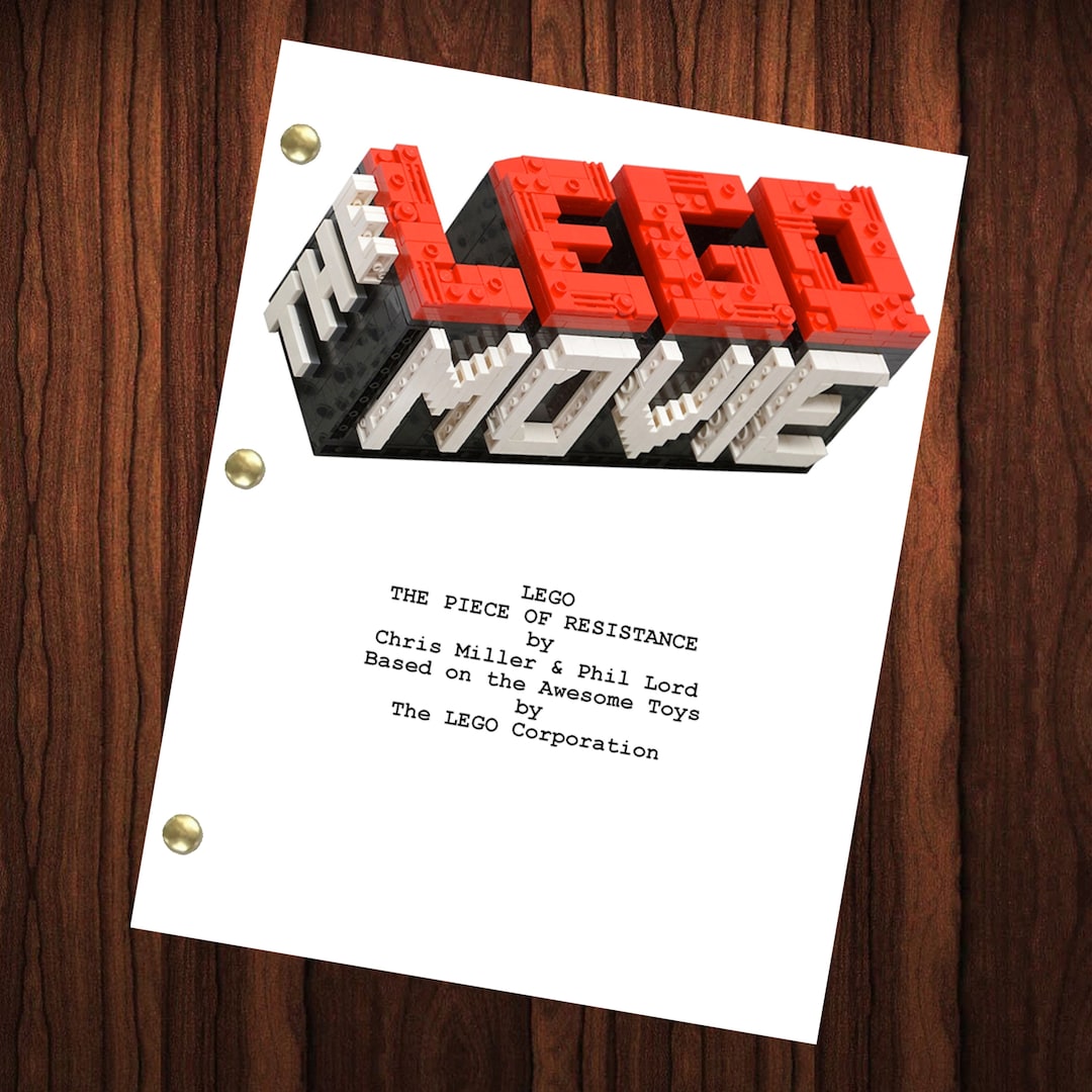 The Lego Movie Script Reprint Full Screenplay Will Arnett - Etsy