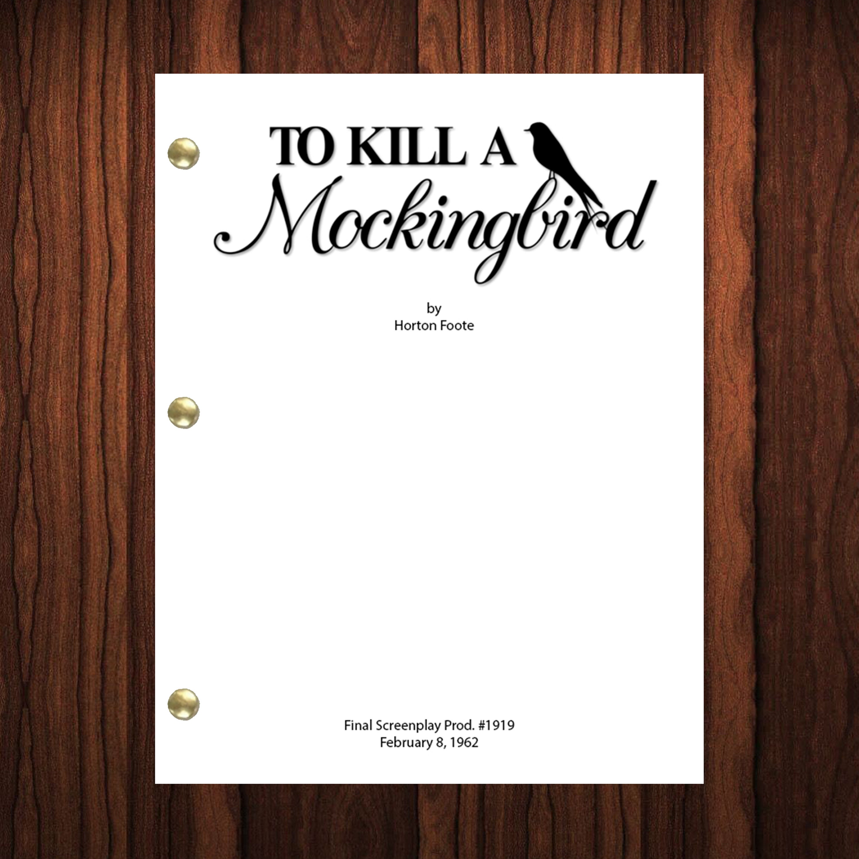 To Kill A Mockingbird Movie Script Reprint Full Screenplay Full Script ...