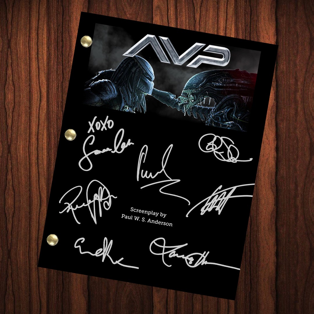 Alien Vs. Predator Signed Autographed Script Full Screenplay Full ...