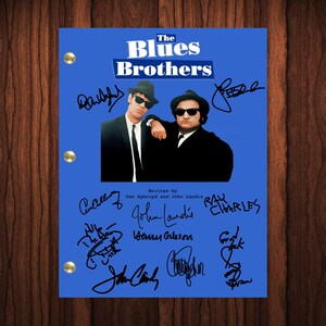 The Blues Brothers Movie Autographed Signed Script Reprint - Etsy