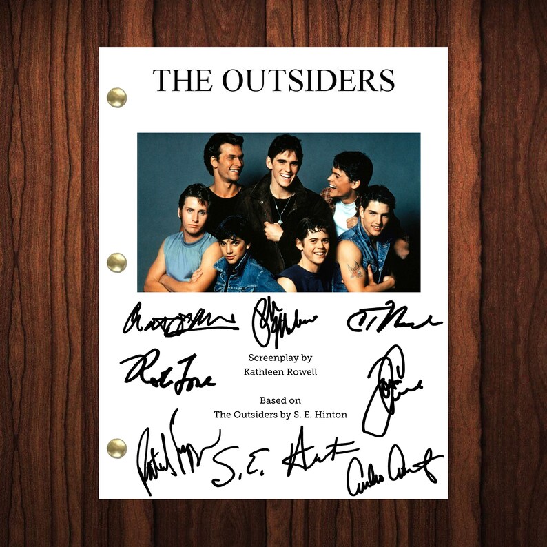 The Outsiders Movie Autographed Signed Movie Script Reprint - Etsy