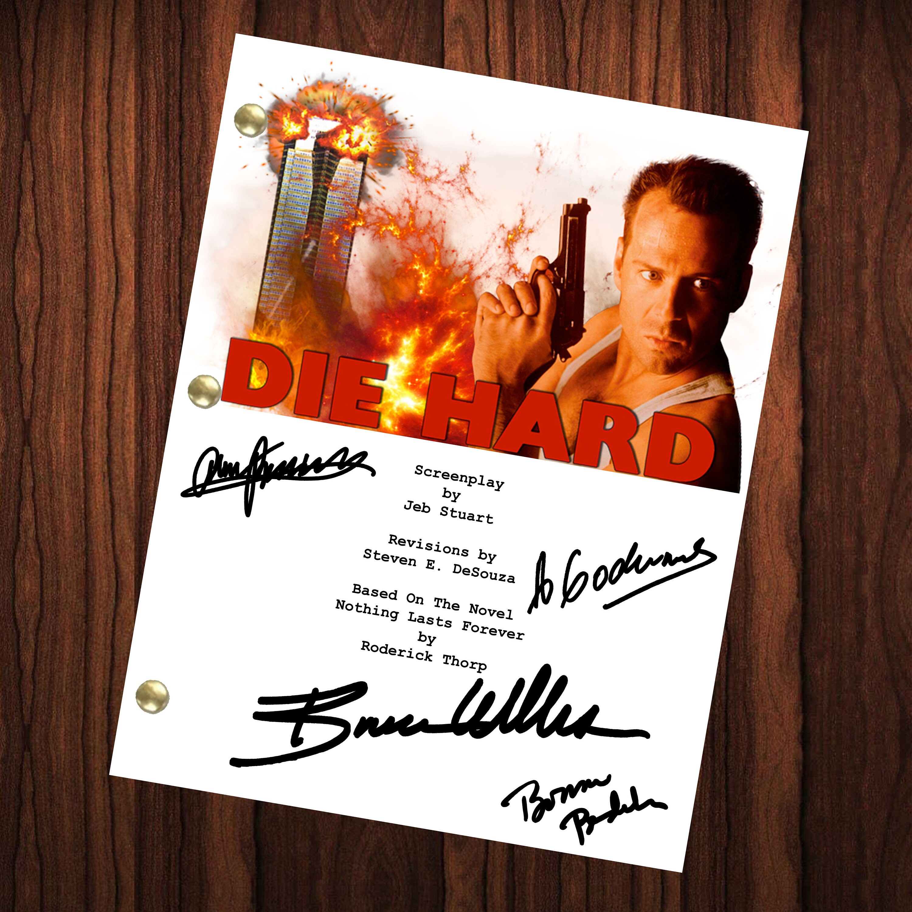 Die Hard Signed Autographed Script Full Screenplay Full Script Reprint ...