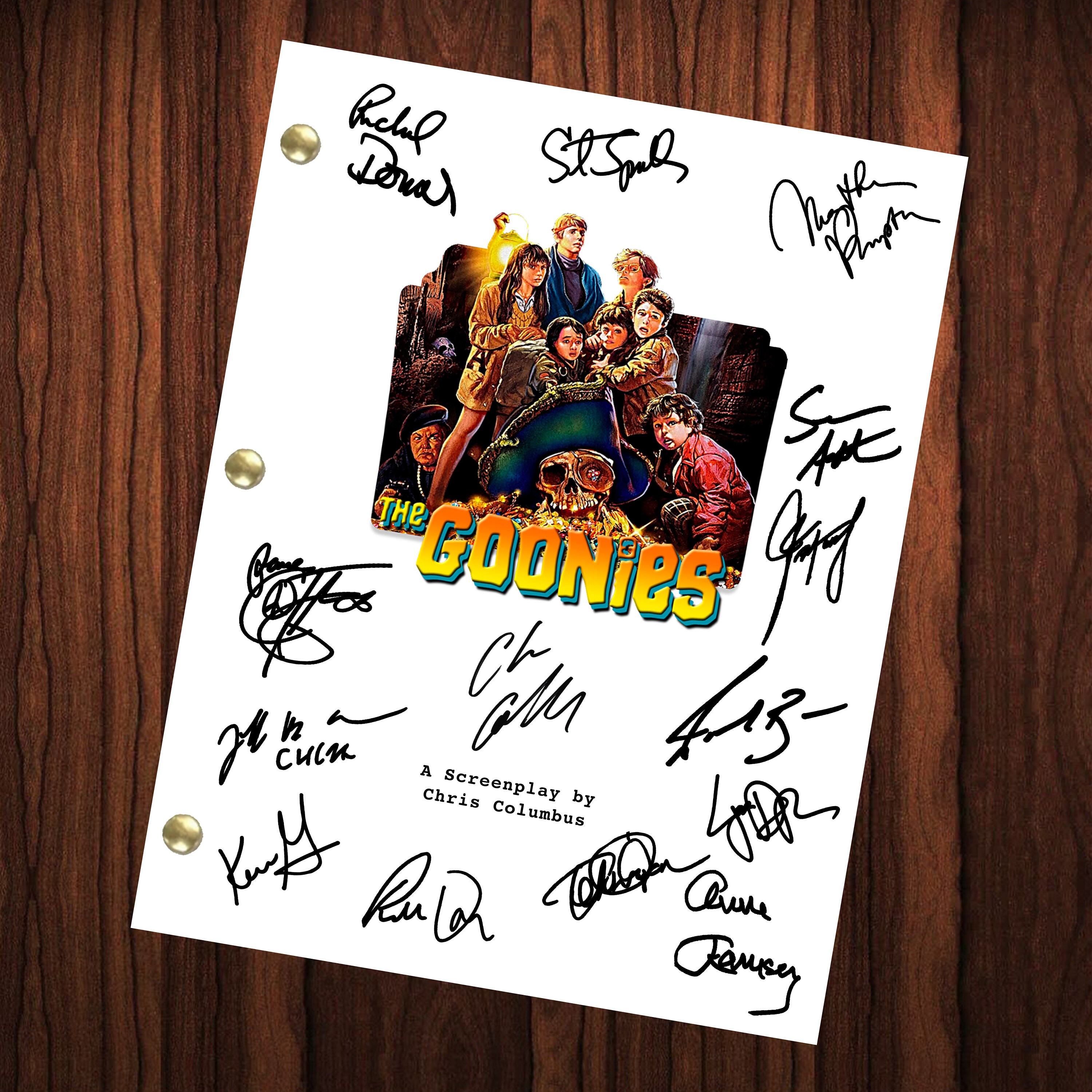 The Goonies Signed Autographed Script Full Script Reprint Steven ...