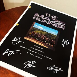 The Maze Runner Signed Autographed Script Full Screenplay Full Script ...