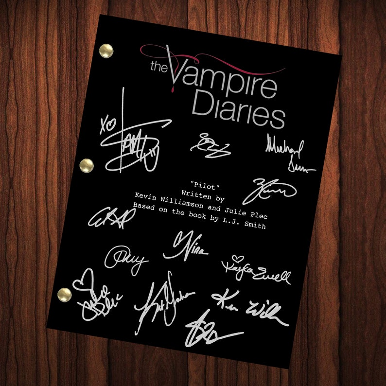 The Vampire Diaries Signed Autographed Script Full Screenplay Pilot ...