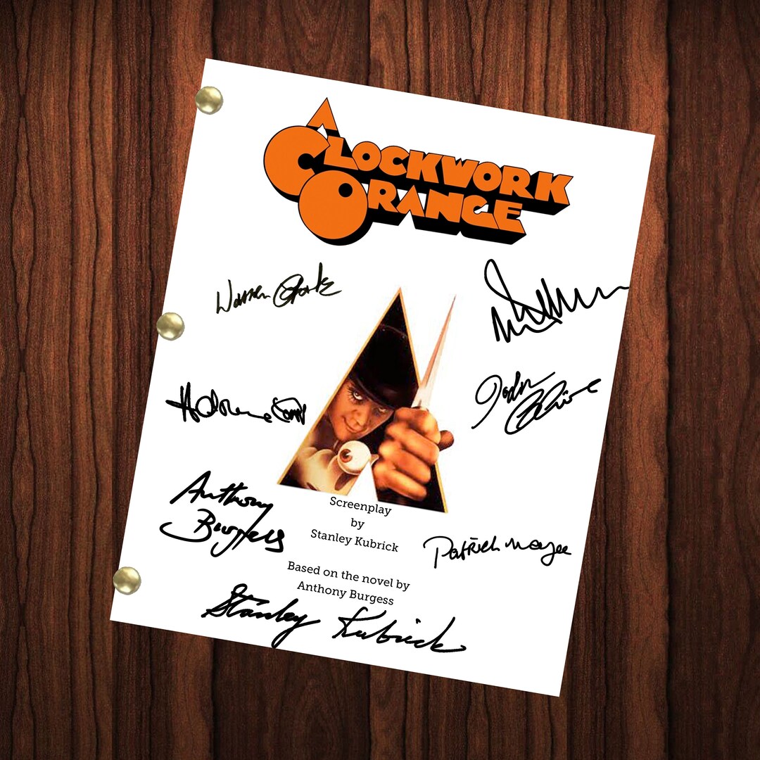 A Clockwork Orange Signed Autographed Script Full Screenplay Full ...