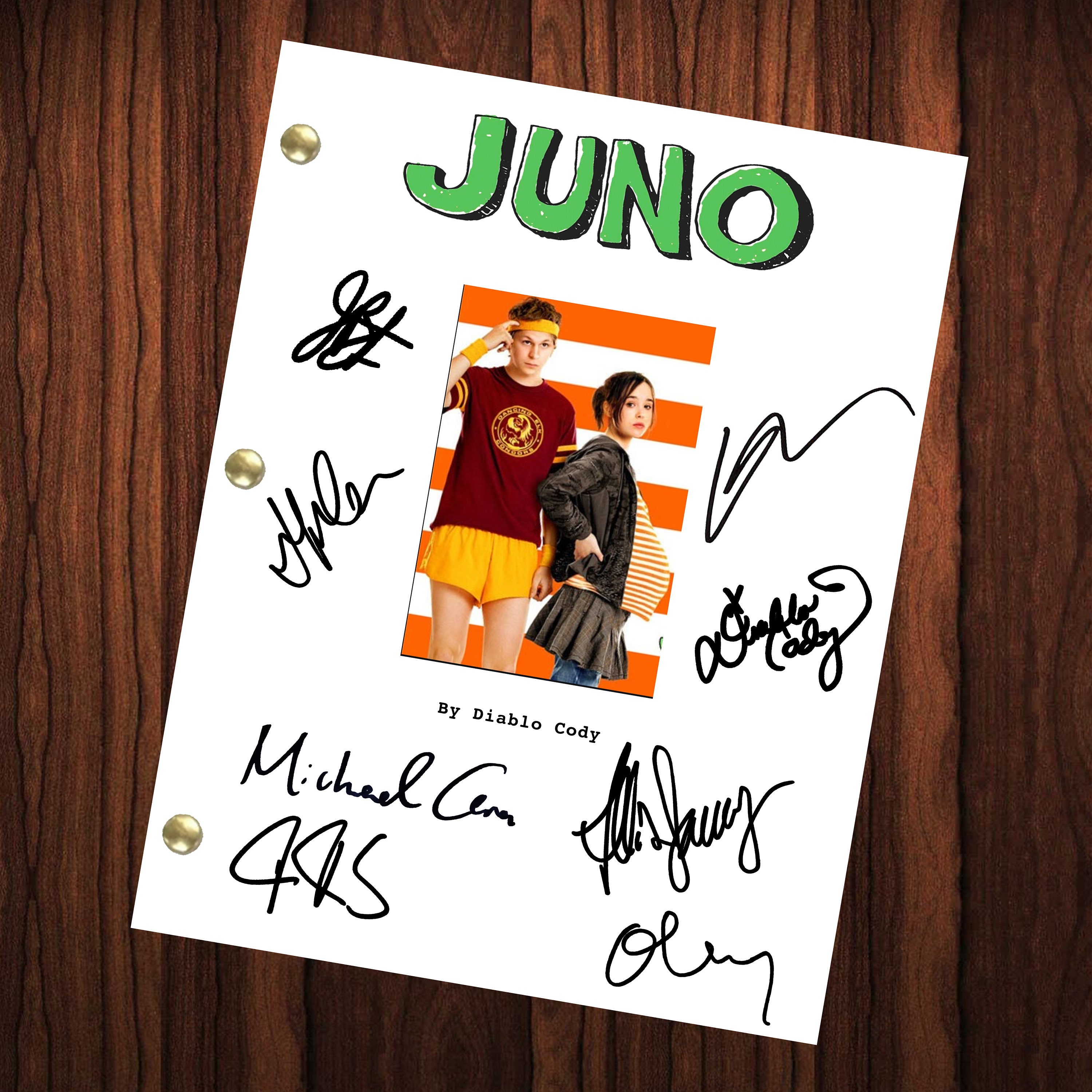 Juno Autographed Signed Movie Script Reprint Diablo Cody Michael Cera ...