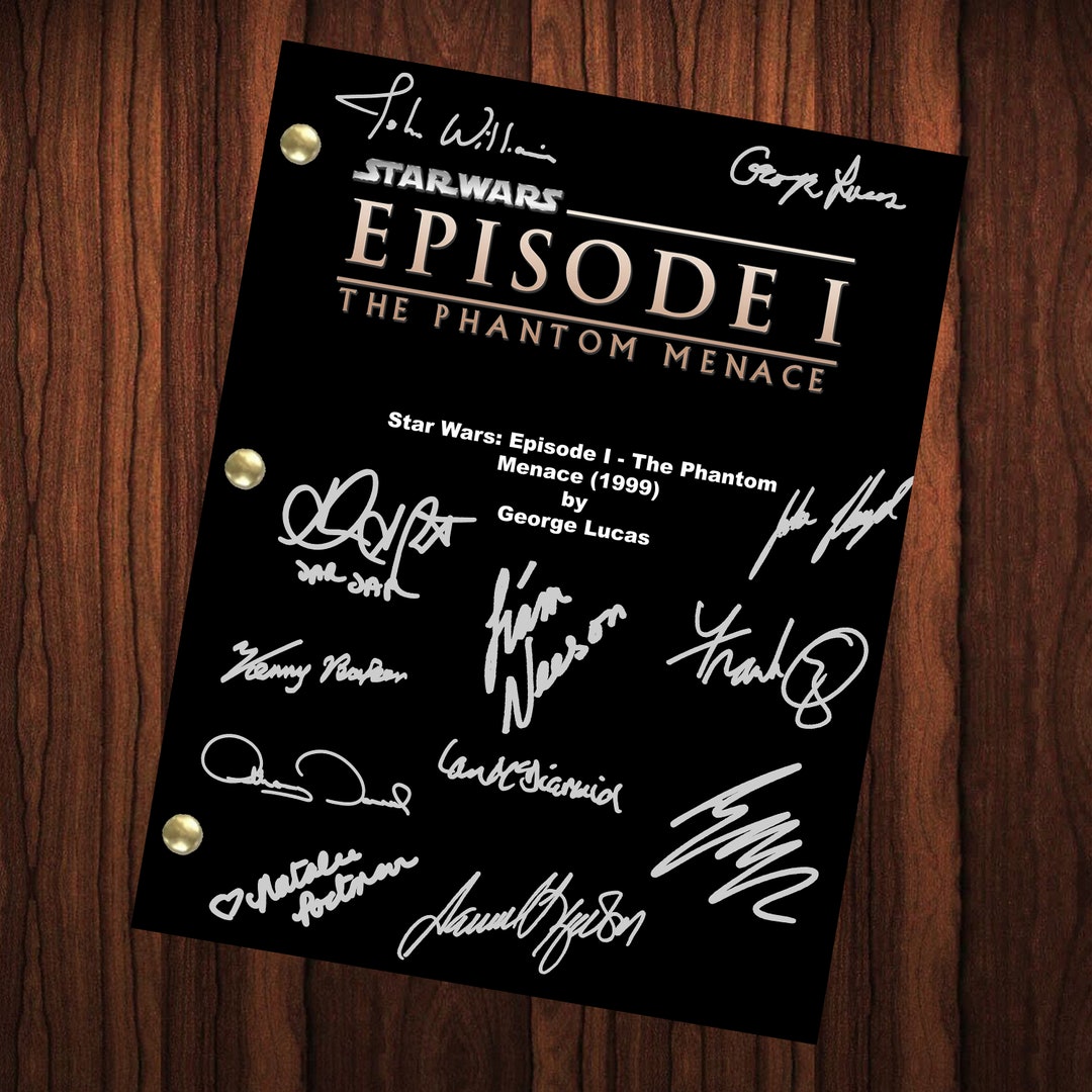 Star Wars Movie Script Autograph Signed Reprint Full Screenplay Full Script Star Wars the ...