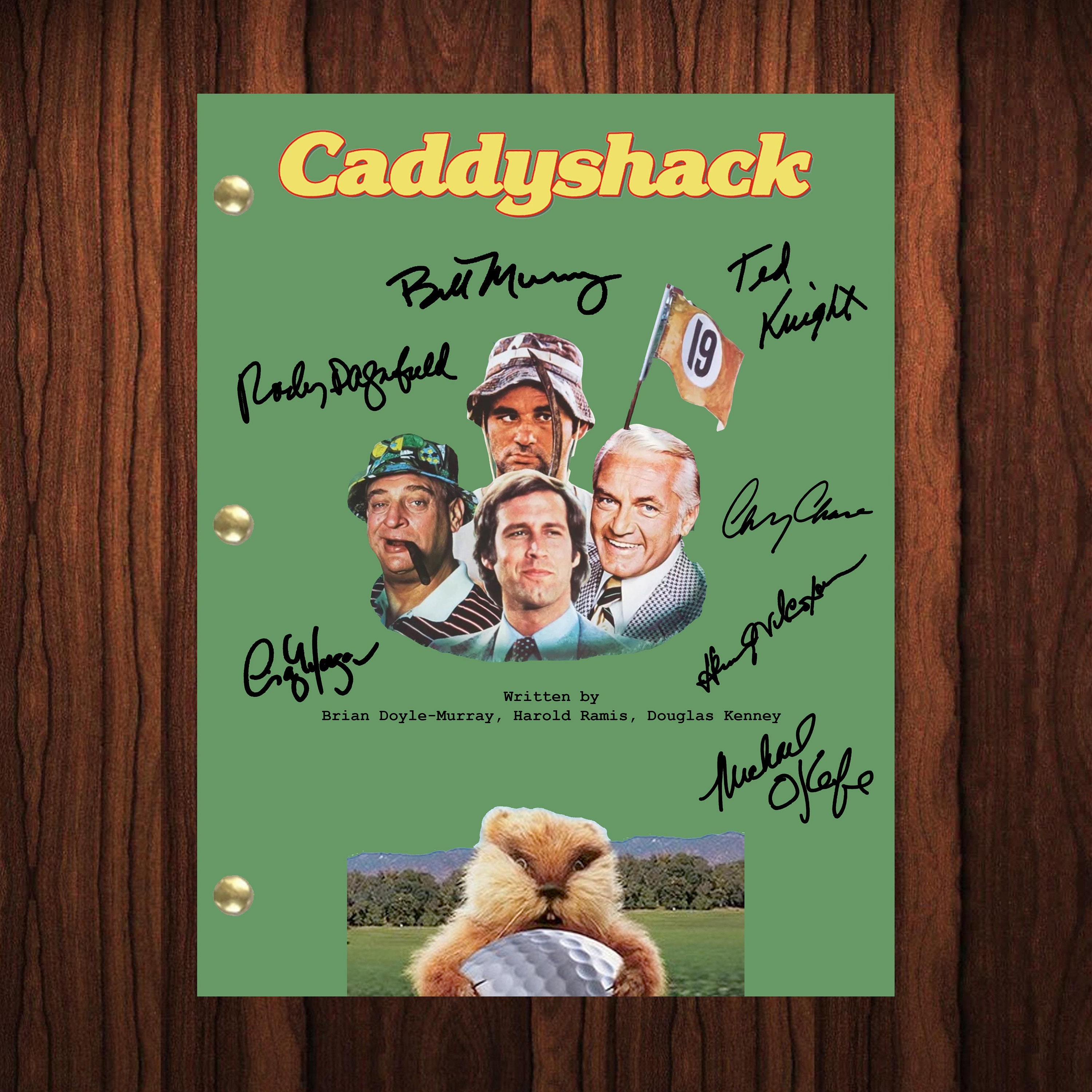 Caddyshack Movie Script Autographed Signed Script Reprint Chevy Chase ...