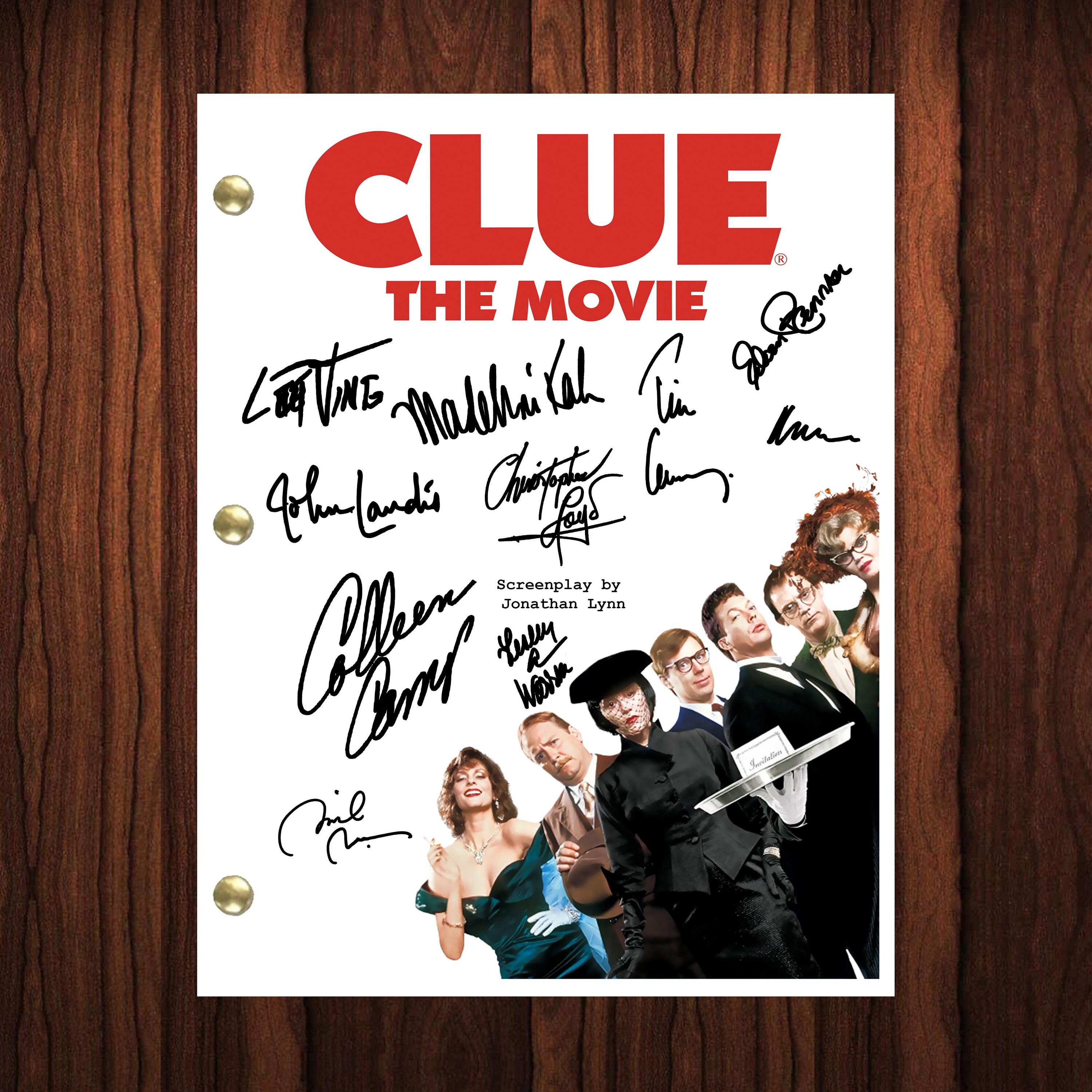 Clue Movie Autographed Signed Script Reprint Eileen Brennan Tim Curry ...