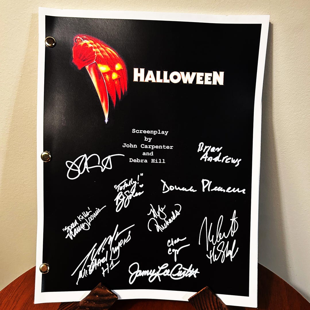 Halloween Autographed Signed Script Reprint Michael Myers Cast Signed ...