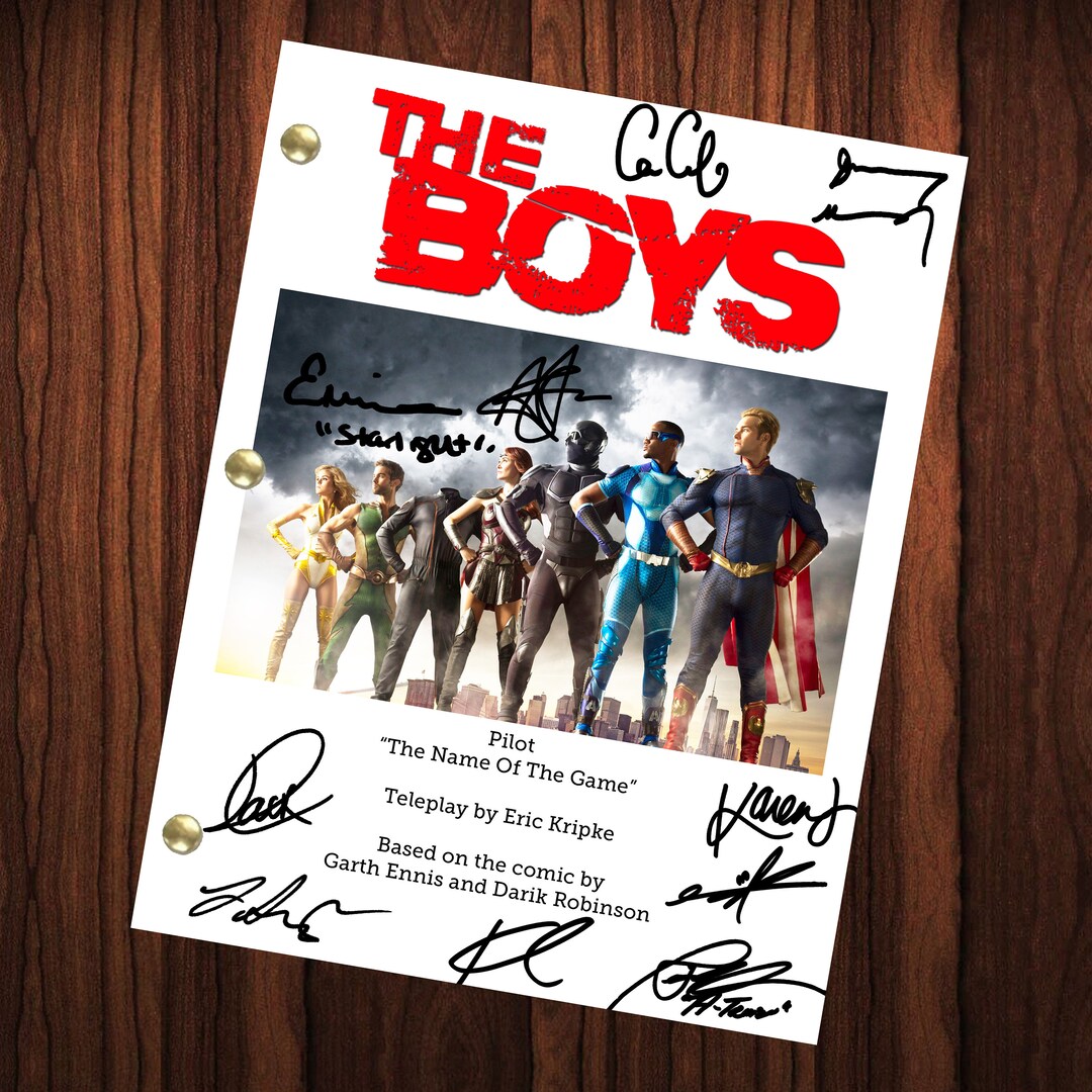 The Boys Signed Autographed Script Full Screenplay Full Script Reprint ...