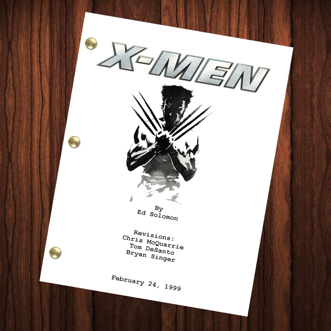 X Men Movie Script Reprint Full Screenplay Full Script X-men Hugh ...