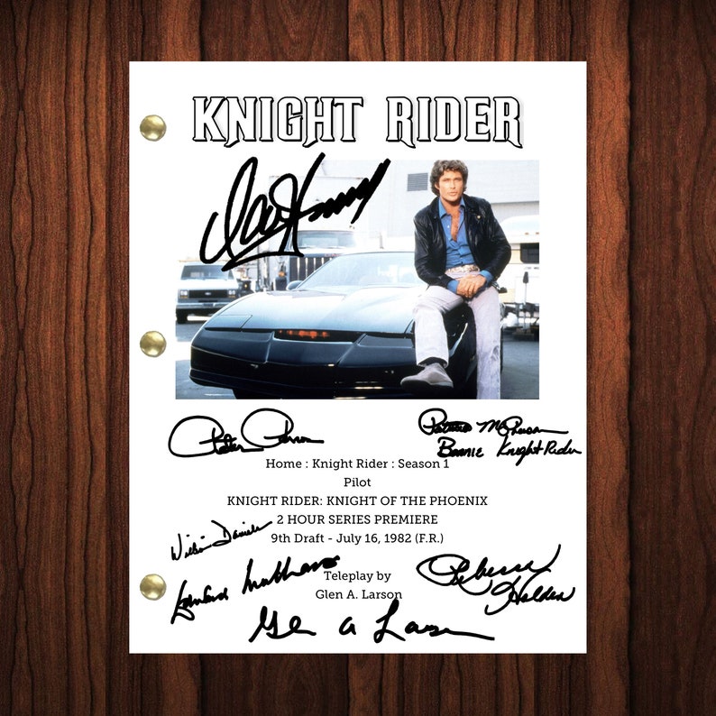 Knight Rider TV Show Script Pilot Episode Signed Autographed Full ...