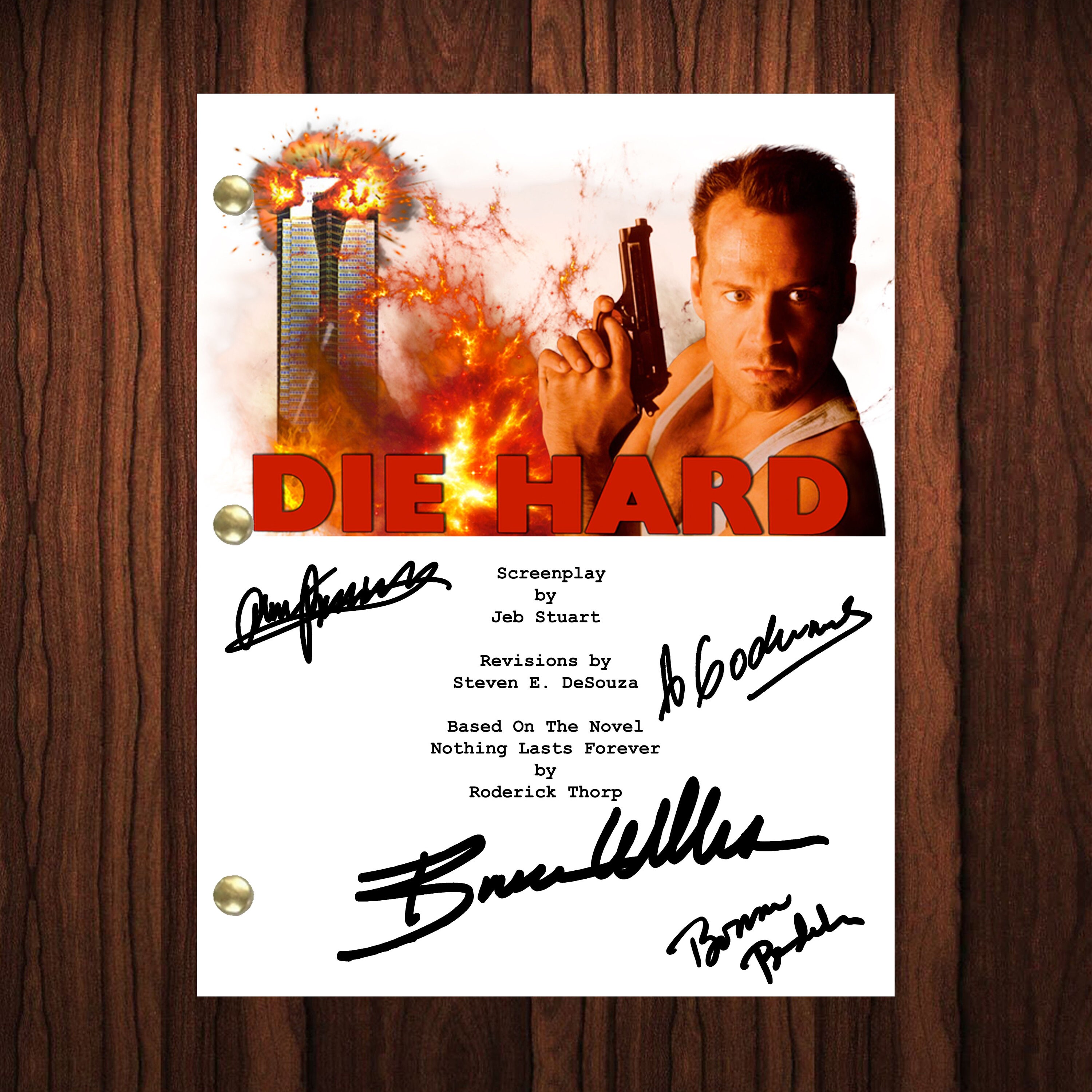 Die Hard Signed Autographed Script Full Screenplay Full Script Reprint - Etsy