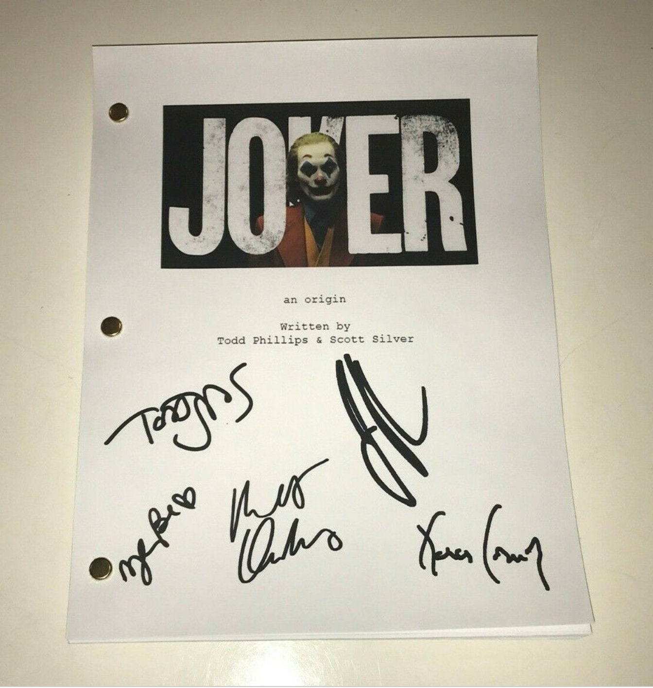 Joker Movie Signed Autographed Script Full Screenplay Full - Etsy