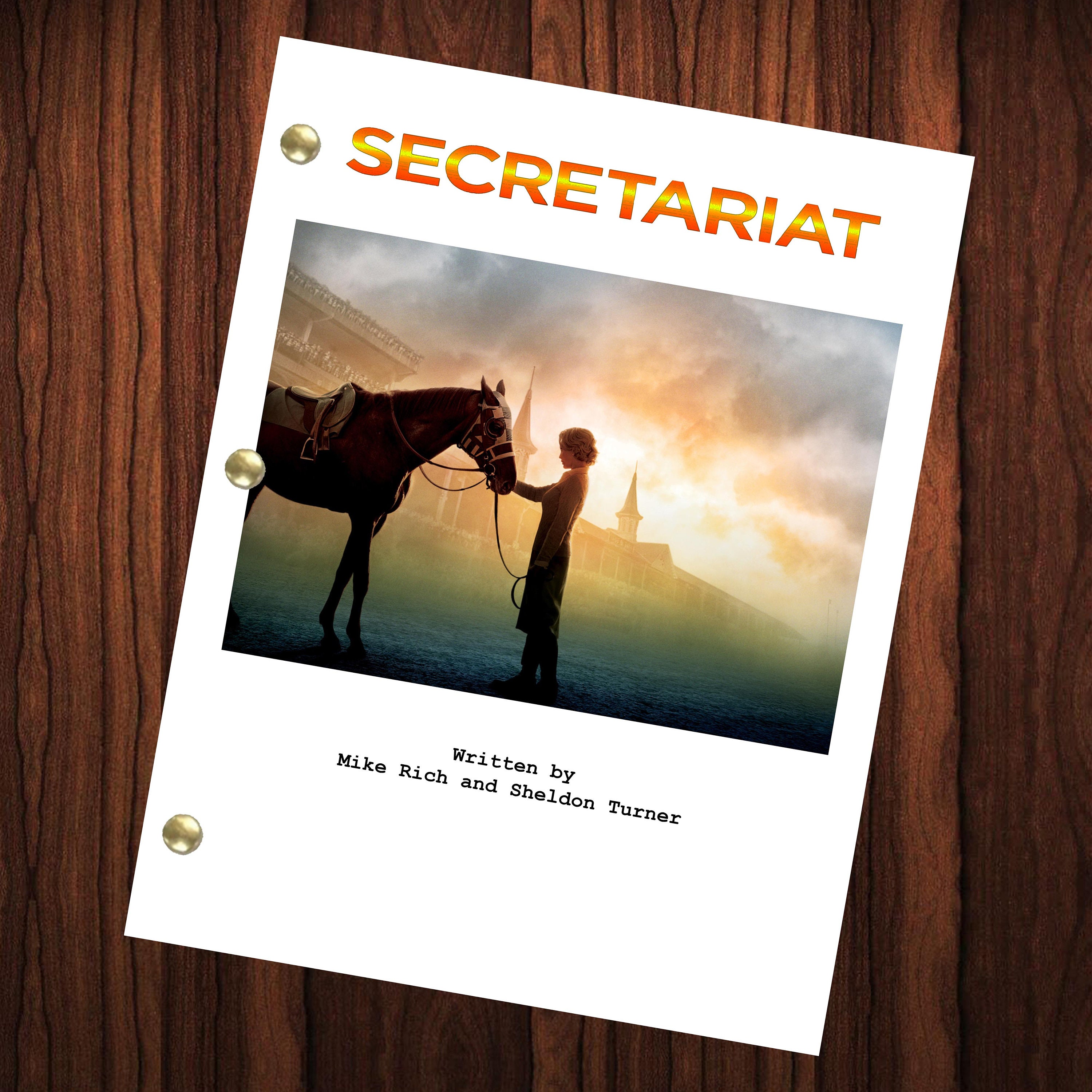 Secretariat Movie Script Reprint Full Screenplay Full Script Diane Lane ...
