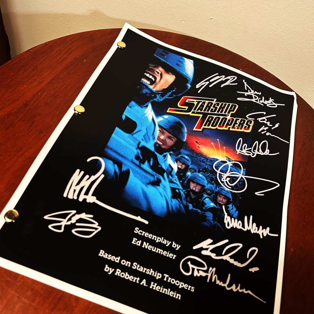 Starship Troopers Movie Autographed Signed Movie Script Reprint Full Screenplay Full Script ...