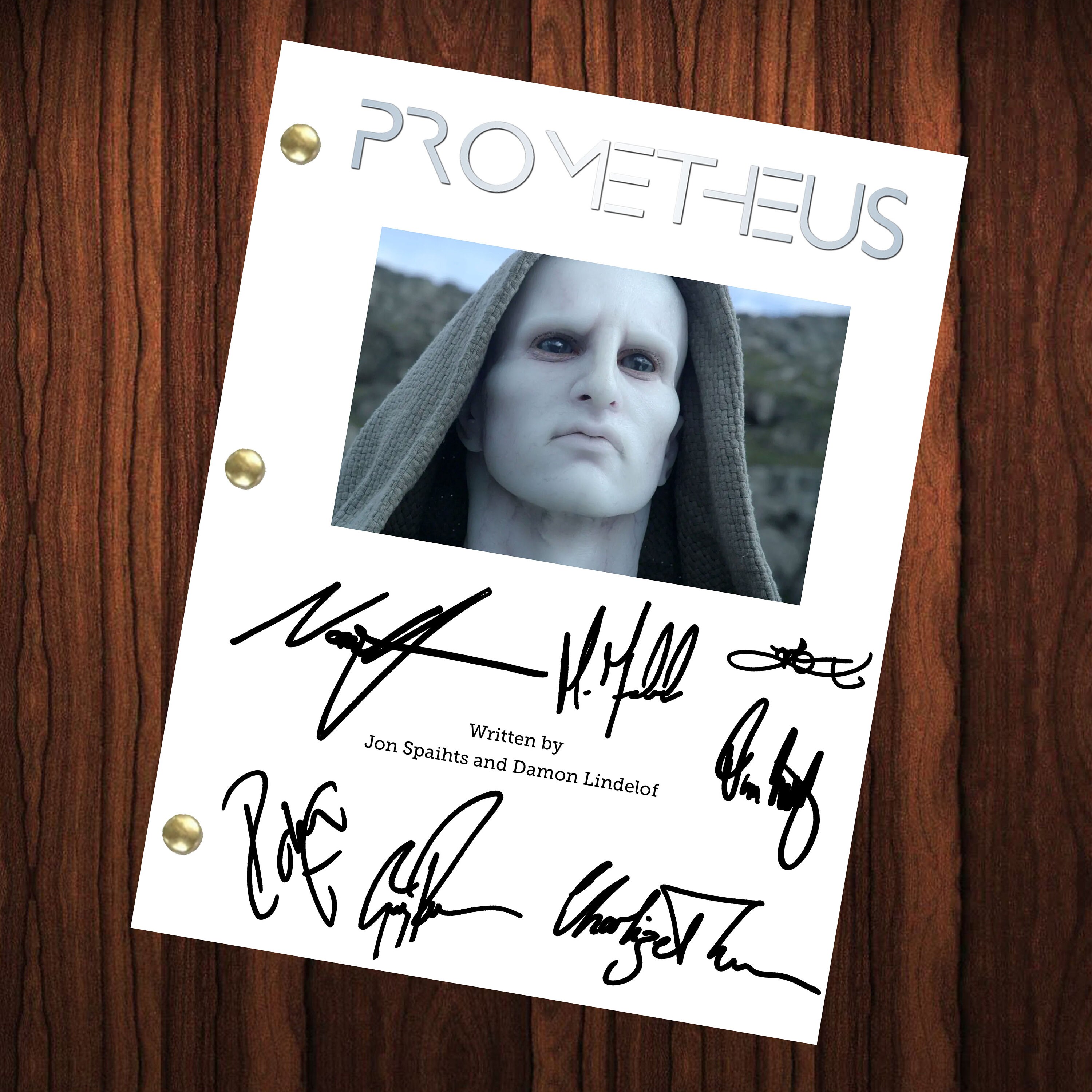 Prometheus Signed Autographed Script Full Screenplay Full Script Reprint Noomi Rapace Michael ...