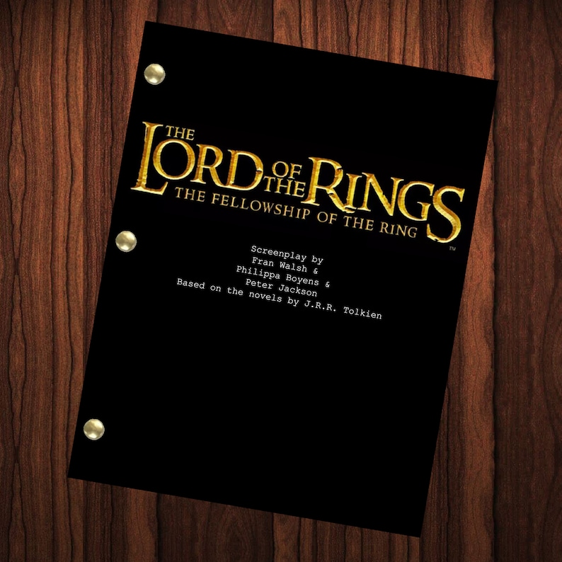 The Lord of the Rings Movie Script Reprint Full Screenplay - Etsy