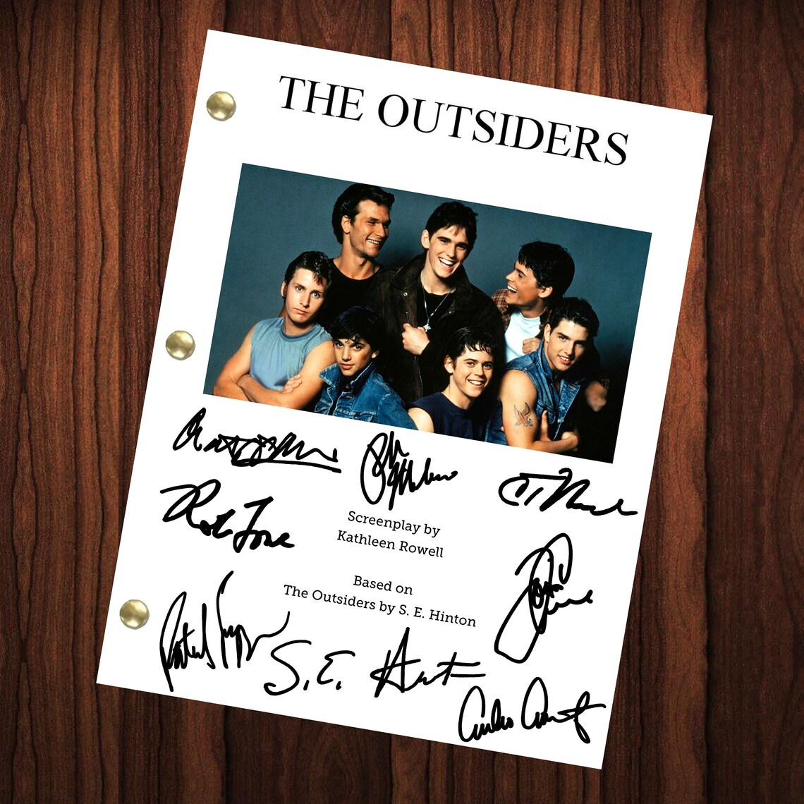 The Outsiders Movie Autographed Signed Movie Script Reprint - Etsy