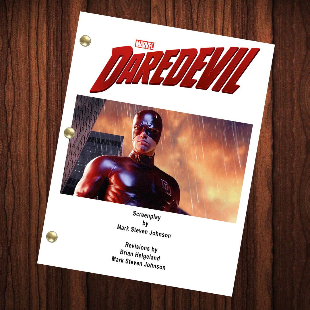 Daredevil Movie Script Reprint Full Screenplay Full Script Ben Affleck - Etsy
