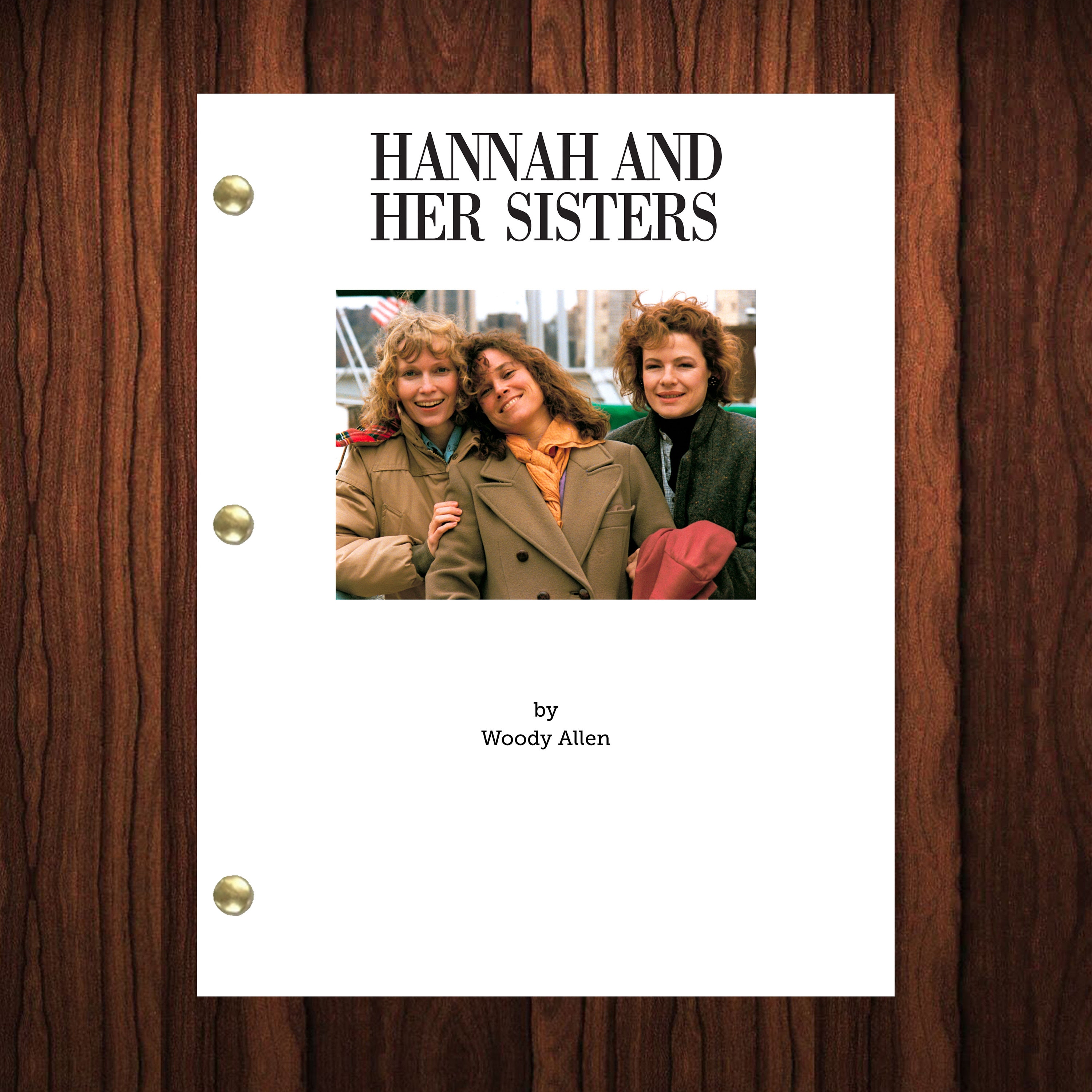 Hannah and Her Sisters Movie Script Full Screenplay Woody Allen - Etsy